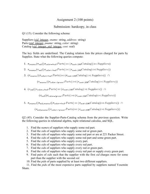 Assignment 2 Department Of Computer Science
