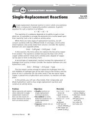 Worksheet #4: Single-Replacement Reactions ... - ScienceGeek.net