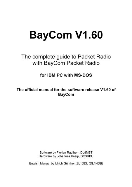 Baycom 1.6 manual - Ccares.net