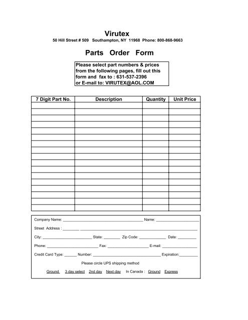 co49k-parts order form.pdf - Virutex