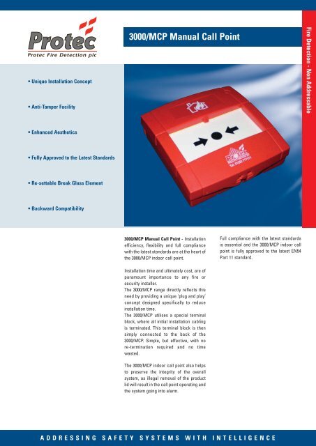 3000/MCP Manual Call Point - Protec Fire Detection