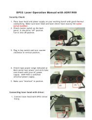 DDR 2000S DPSS Laser Driver User Manual - RGBLase