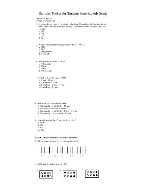 Summer Packet for Students Entering 6th Grade - Ladue School ...