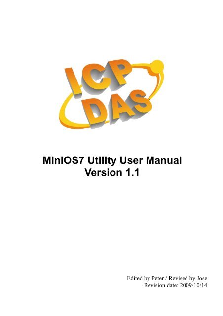 MiniOS7 Utility User Manual Version 1.1 - WISE - ICP DAS