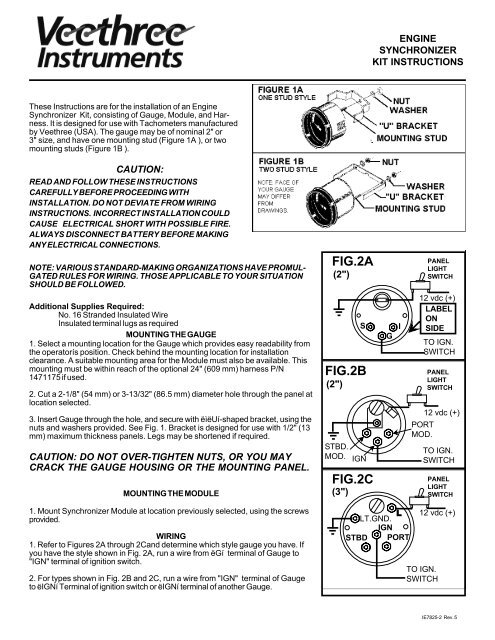 engine synchrometer - Veethree Instruments