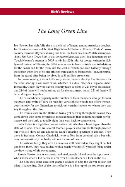 The Long Green Line - Marathon and Beyond