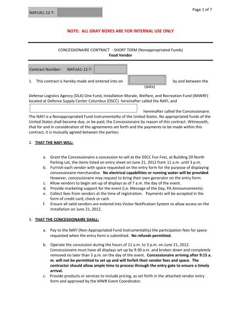 note: all gray boxes are for internal use only - Defense Supply ...