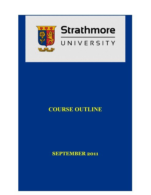 Course outline template - Strathmore University