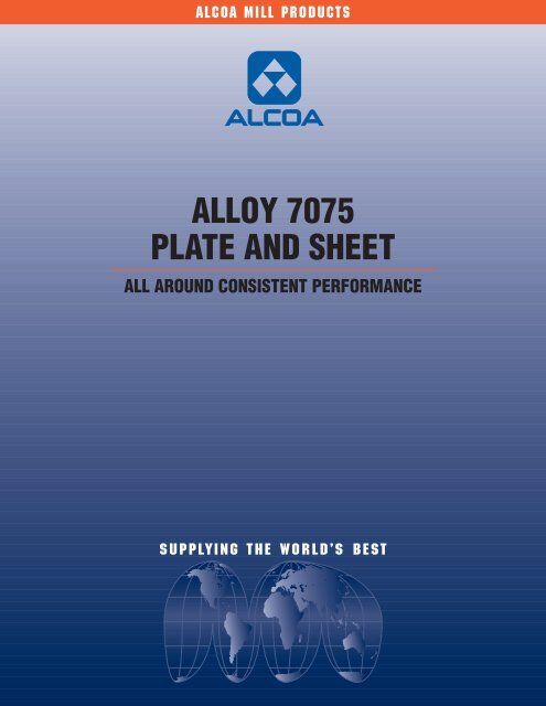 ALLOY 7075 PLATE AND SHEET - Alcoa