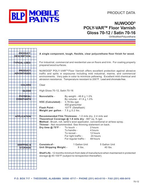 PDS - BLP Mobile Paints