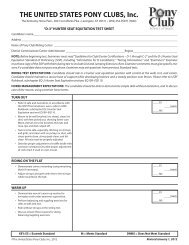 D-3 HM Test Sheet - Racine County Pony Club