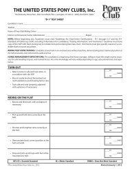 D-3 HM Test Sheet - Racine County Pony Club
