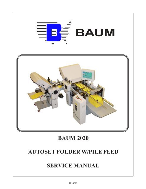 baum 2020 autoset folder w/pile feed - Baumfolder Corporation