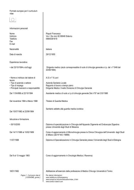 Rispoli Francesco - ASP RC