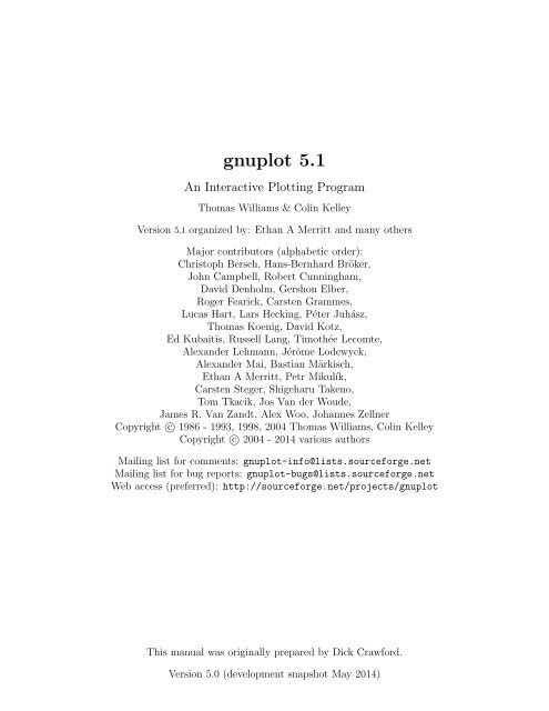 Documentation Pdf Gnuplot