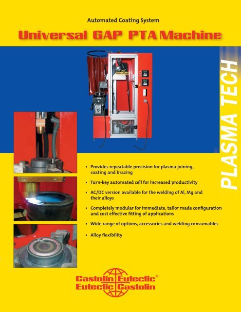 Universal GAP PTA Machine 2012.indd - Castolin Eutectic