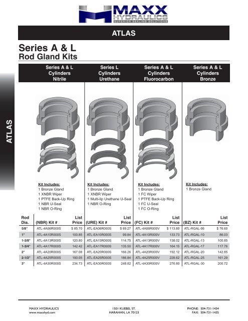 Atlas Repair Kits - Maxx Hydraulics LLC.