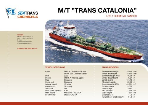 M/T ”TRANS CATALONIA” - Seatrans