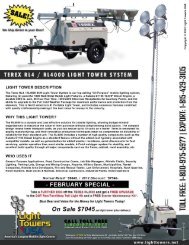 TEREX RL4 - RL4000 Light Tower System - Light Towers USA