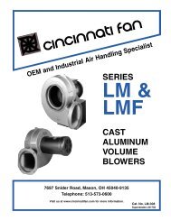 SERIES CAST ALUMINUM PRESSURE BLOWERS - Cincinnati Fan