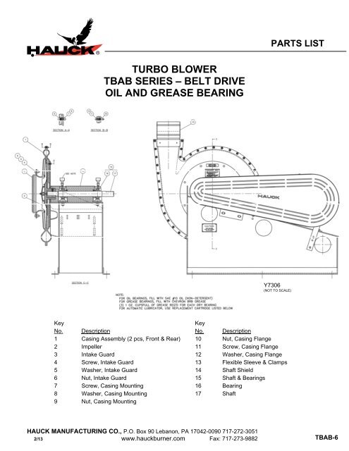 turbo blower tbab series - Hauck Manufacturing