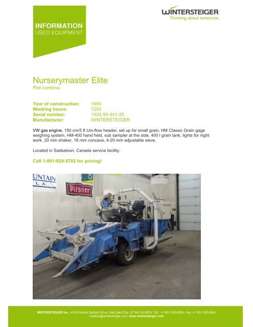 used Nuserymaster Elite 1990 with HM.pdf - Wintersteiger
