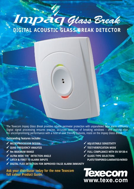 digital acoustic glass break detector - SourceSecurity.com