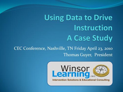 Using Data to Drive Instruction: A Case Study (PDF) - Winsor ...
