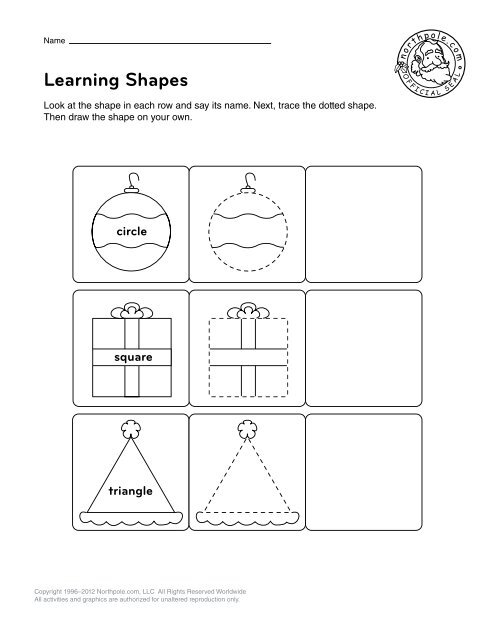 Connect The Dots Shapes Connect The Dots Shapes (for Kids) By