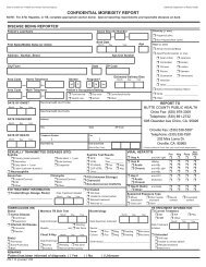 Confidential Morbidity Report for DMV - Butte County