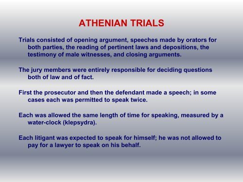 ATHENIAN TRIALS Trials co