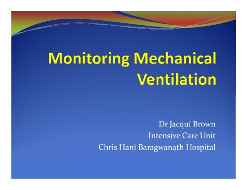 Monitoring Mechanical Ventilation