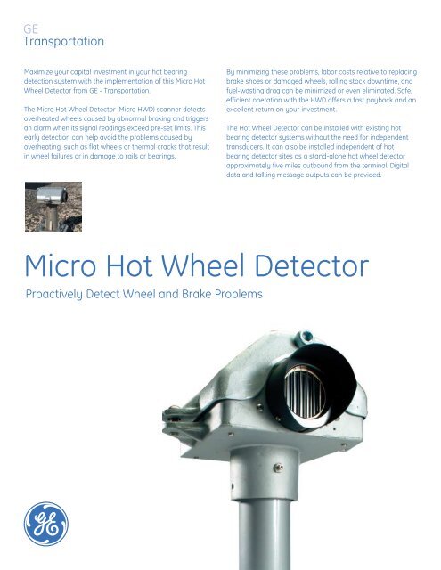 Micro Hot Wheel Detector - GE - Transportation Websites