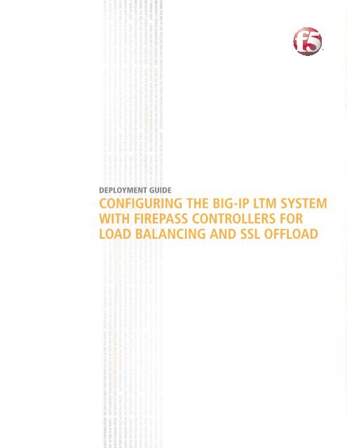 SSL Offload and Load Balancing with BIG-IP LTM - F5 Networks