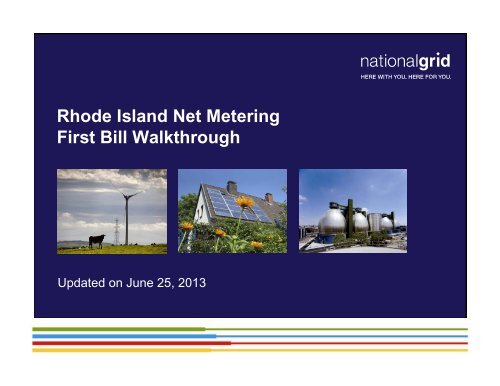 National Grid Net Metering RI First bill walk through