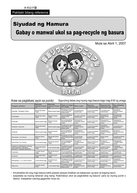 Gabay o manwal ukol sa pag-recycle ng basura