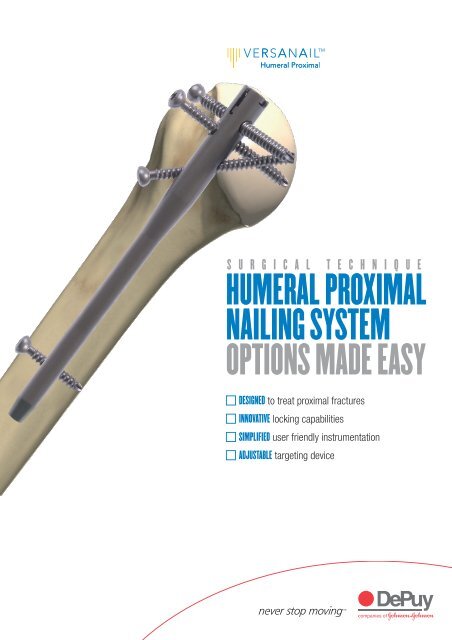 VERSANAIL Humeral Proximal Surgical Technique - Biomet