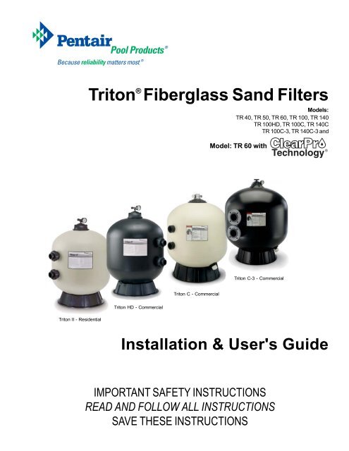 Triton® Fiberglass Sand Filters - Pool Supply Unlimited