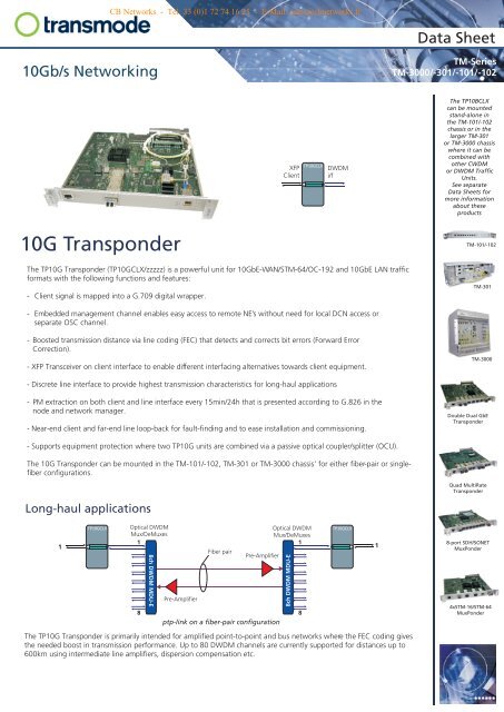 Transmode TP10G_F_A4.cdr - CB Networks