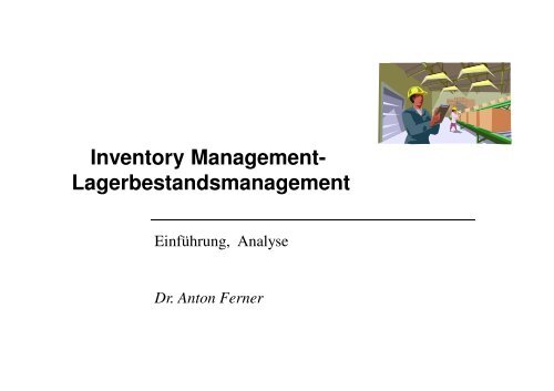 Inventory Management- Lagerbestandsmanagement