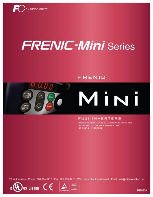 FUJI FRENIC-Mini Series Micro Inverters - CTi Automation