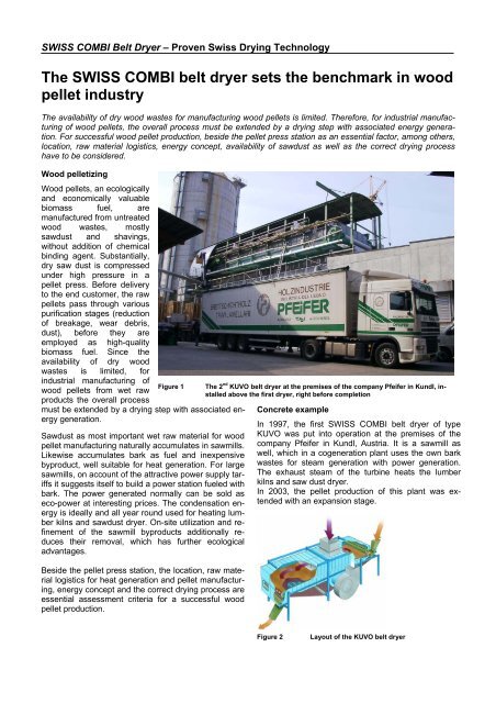 The SWISS COMBI belt dryer sets the ... - W. Kunz dryTec AG