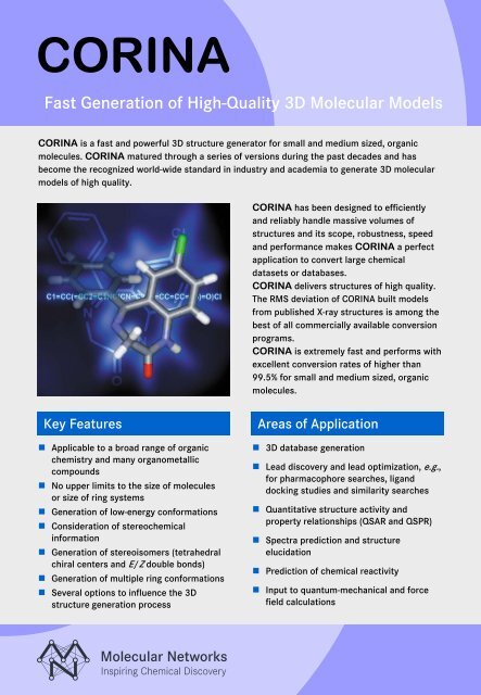 CORINA - Molecular Networks