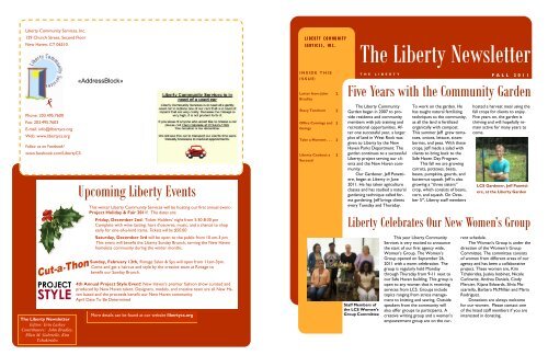 2011 Fall Newsletter - Liberty Community Services