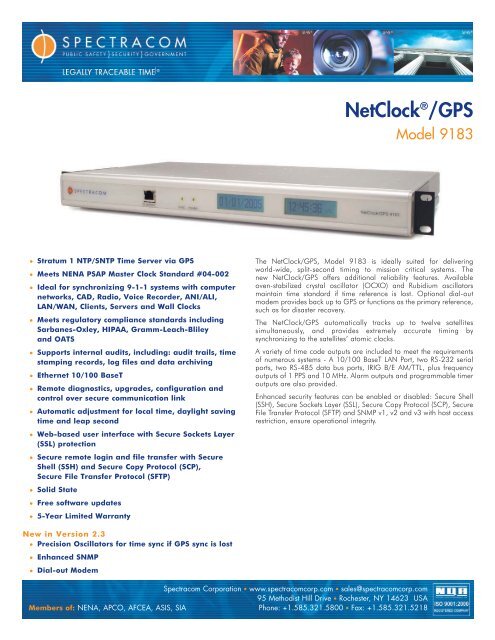 NetClockÂ®/GPS - Spectracom