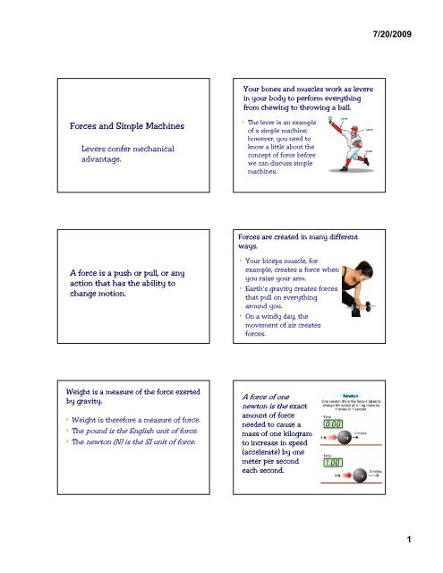 Forces and Simple Machines