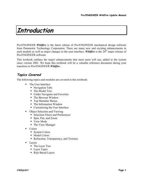 Introduction - CADquest