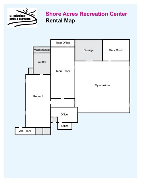 Shore Acres Recreation Center Rental Map - St. Petersburg Parks ...