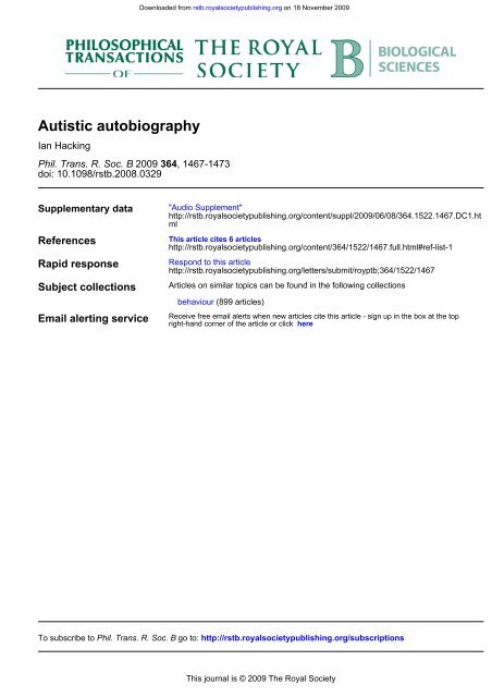 Autistic autobiography