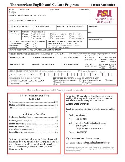 The American English and Culture Program - ASU International